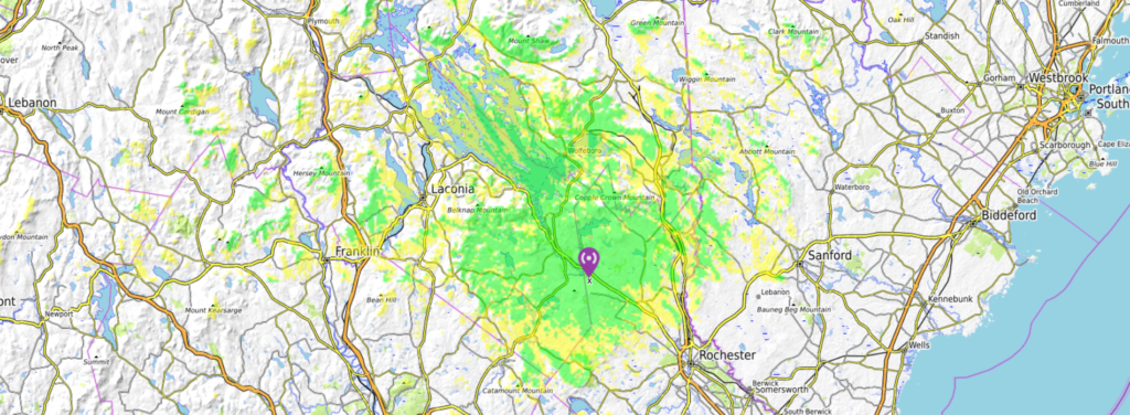 RF Coverage Maps - Lakes Region Repeater Association